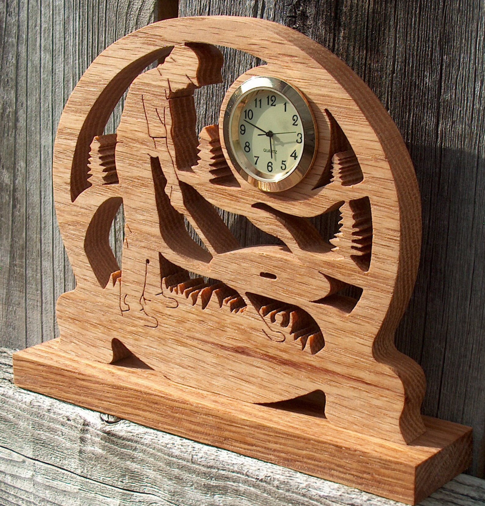 Scroll Saw Golf Desk Clock: Unique Wood Golfing Gift - Etsy