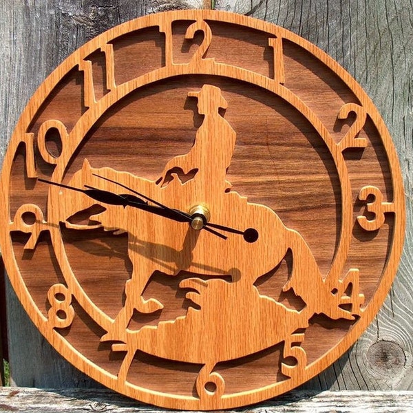 Western Cowboy Wall Clock - Etsy