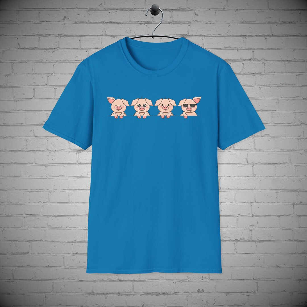 Pig Tshirts, 4 Little Piggy Shirt, Piglet Apparel, Pig Design Tops ...