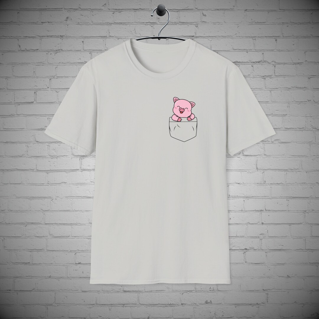 Pig in a Pocket Tshirts, Piggy Shirt, Piglet Apparel, Pig Design Tops ...