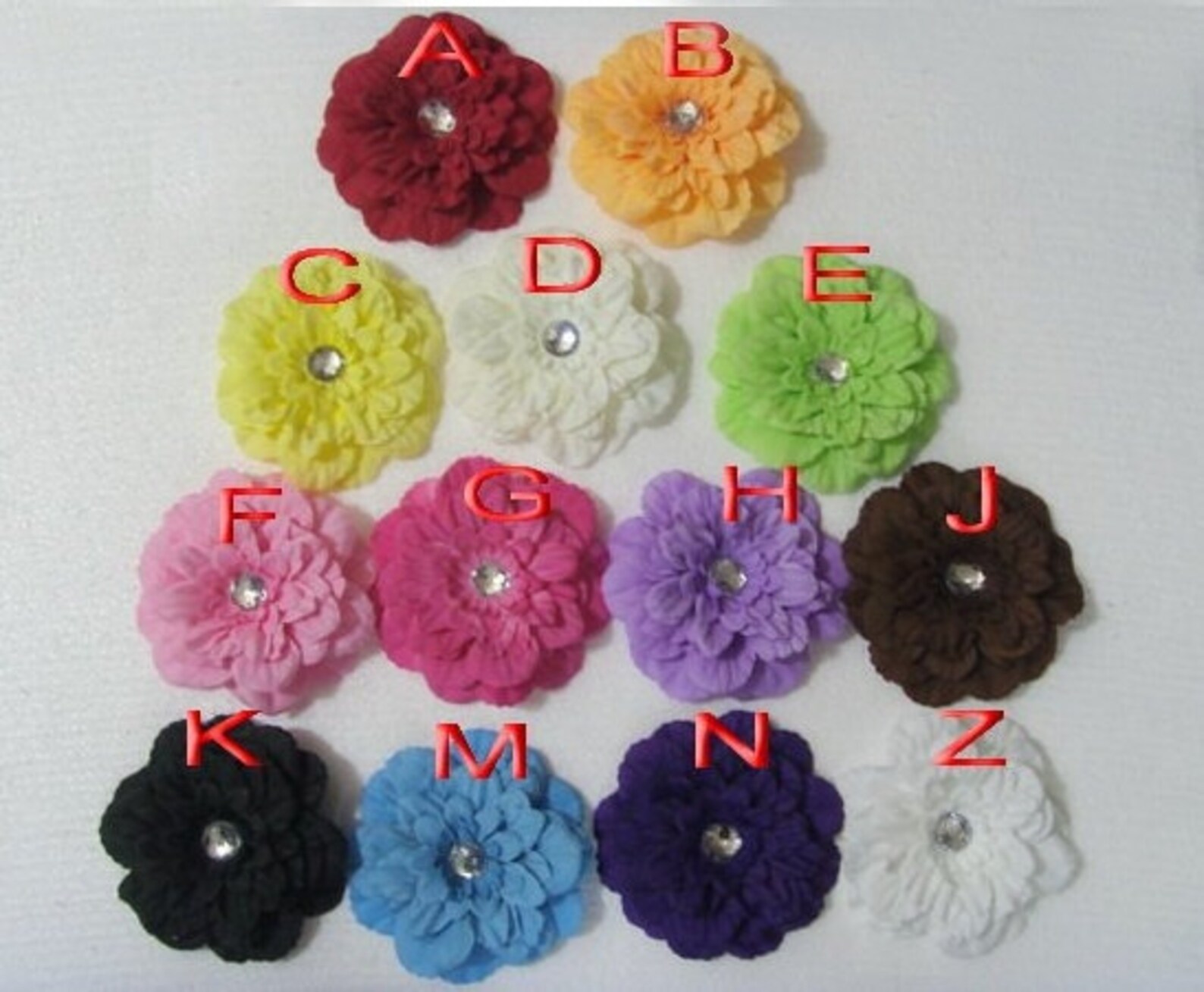 ANY 3 Daisy Flowers, or 3 Poeny or 3 Dot Daisy- All Clip Attached. U ...