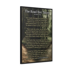 Robert Frost the Road Not Taken Poem Art | Poem Prints | Poems Memorial ...