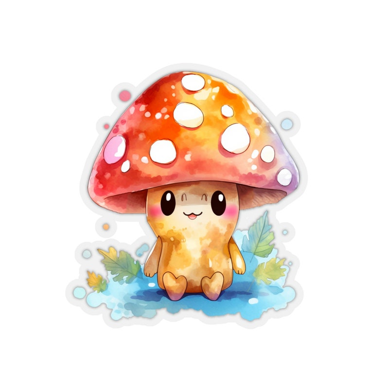Cute Kawaii Magic Mushroom Sticker | Planner Sticker | Laptop Sticker ...