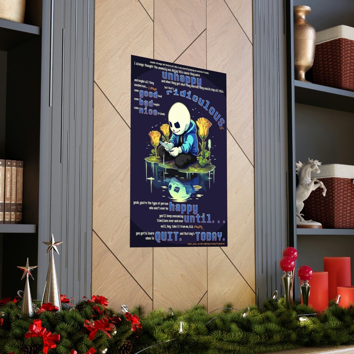 Undertale sans Inspired Poster Undertale Poster Undertale Print Sans ...