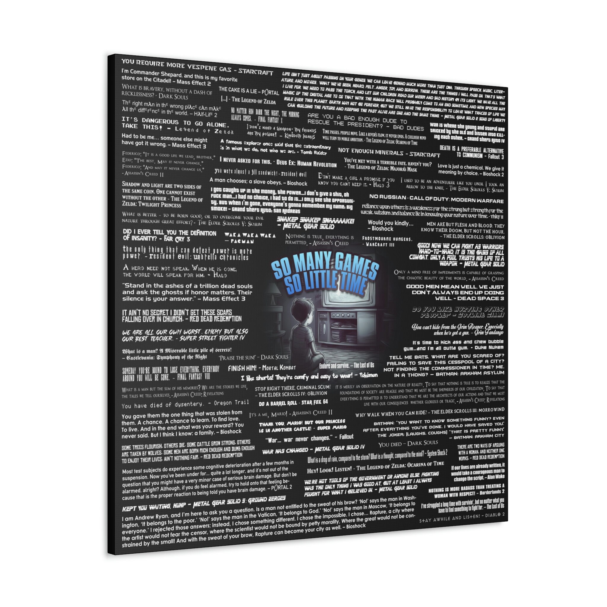 Video Game Quotes Wall Canvas 79 Iconic Video Game Quotes - Etsy