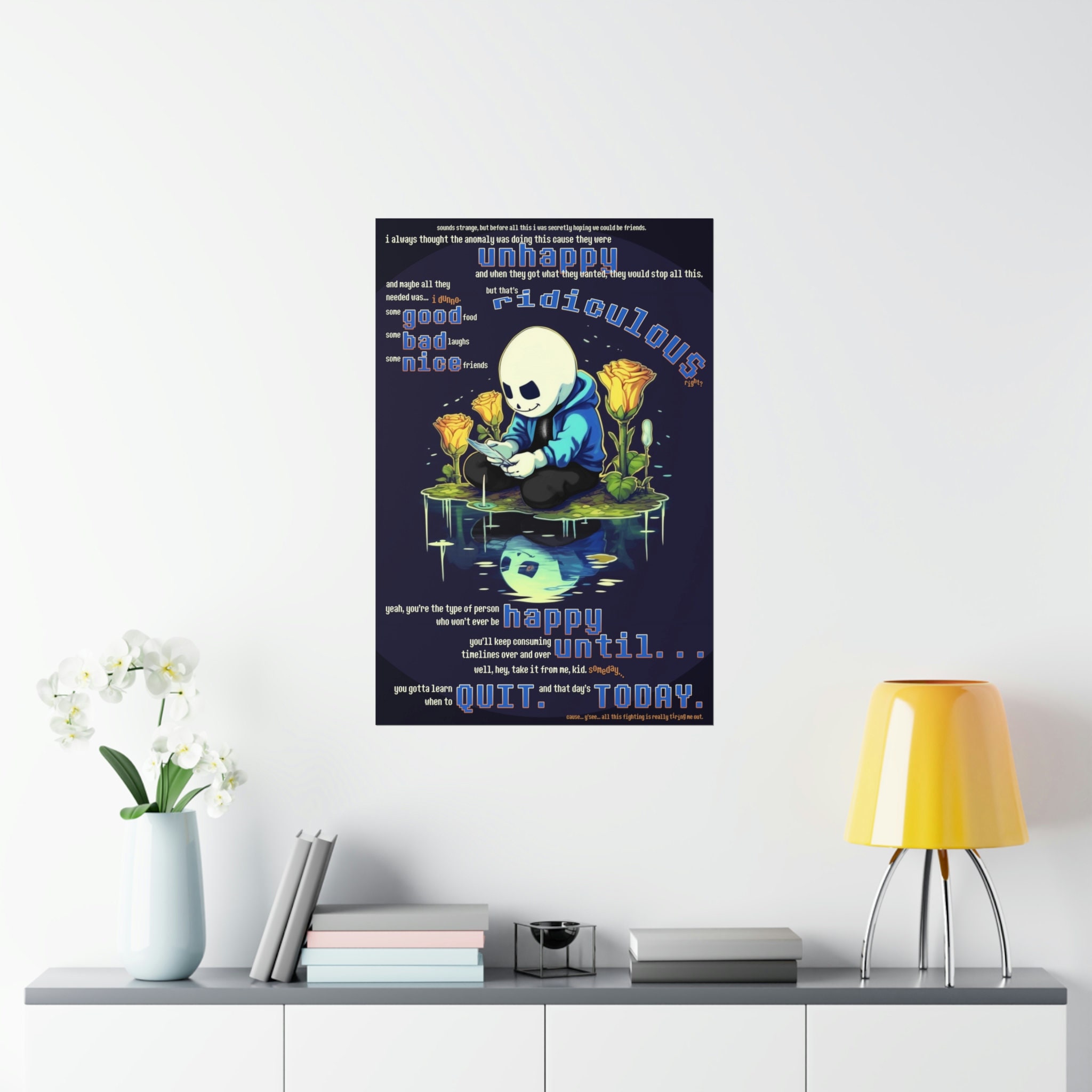 Undertale sans Inspired Poster Undertale Poster Undertale Print Sans ...