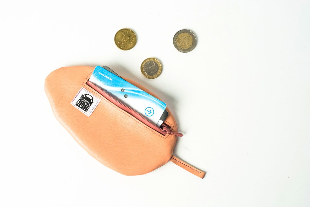 Mouse Coin Purse Genuine Leather Mouse Case Cosmetic Zipper Pouch ...