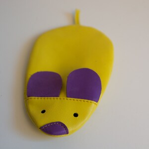 Mouse Coin Purse Genuine Leather Mouse Case Cosmetic Zipper Pouch ...