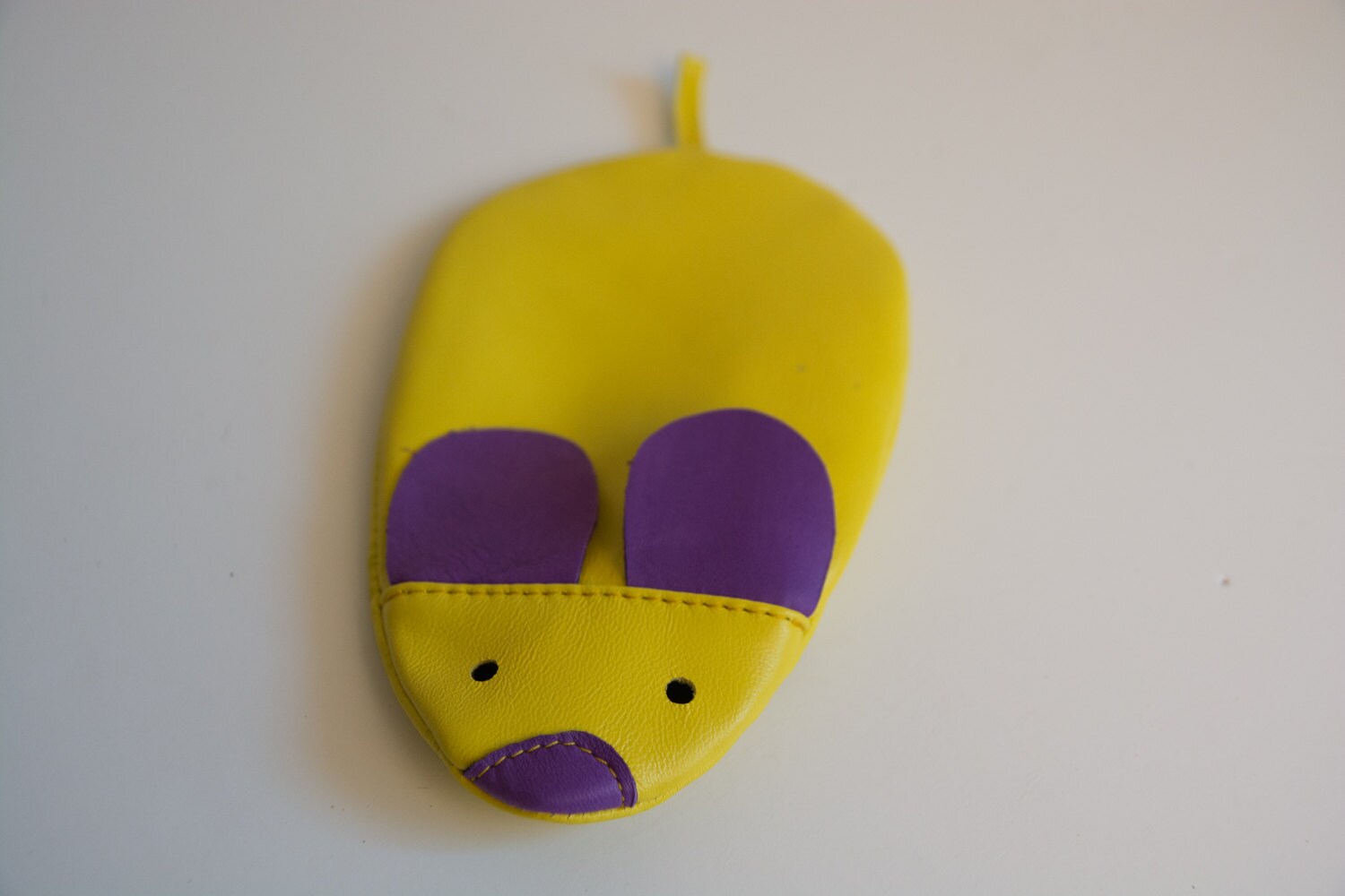 Mouse Coin Purse Genuine Leather Mouse Case Cosmetic Zipper Pouch ...