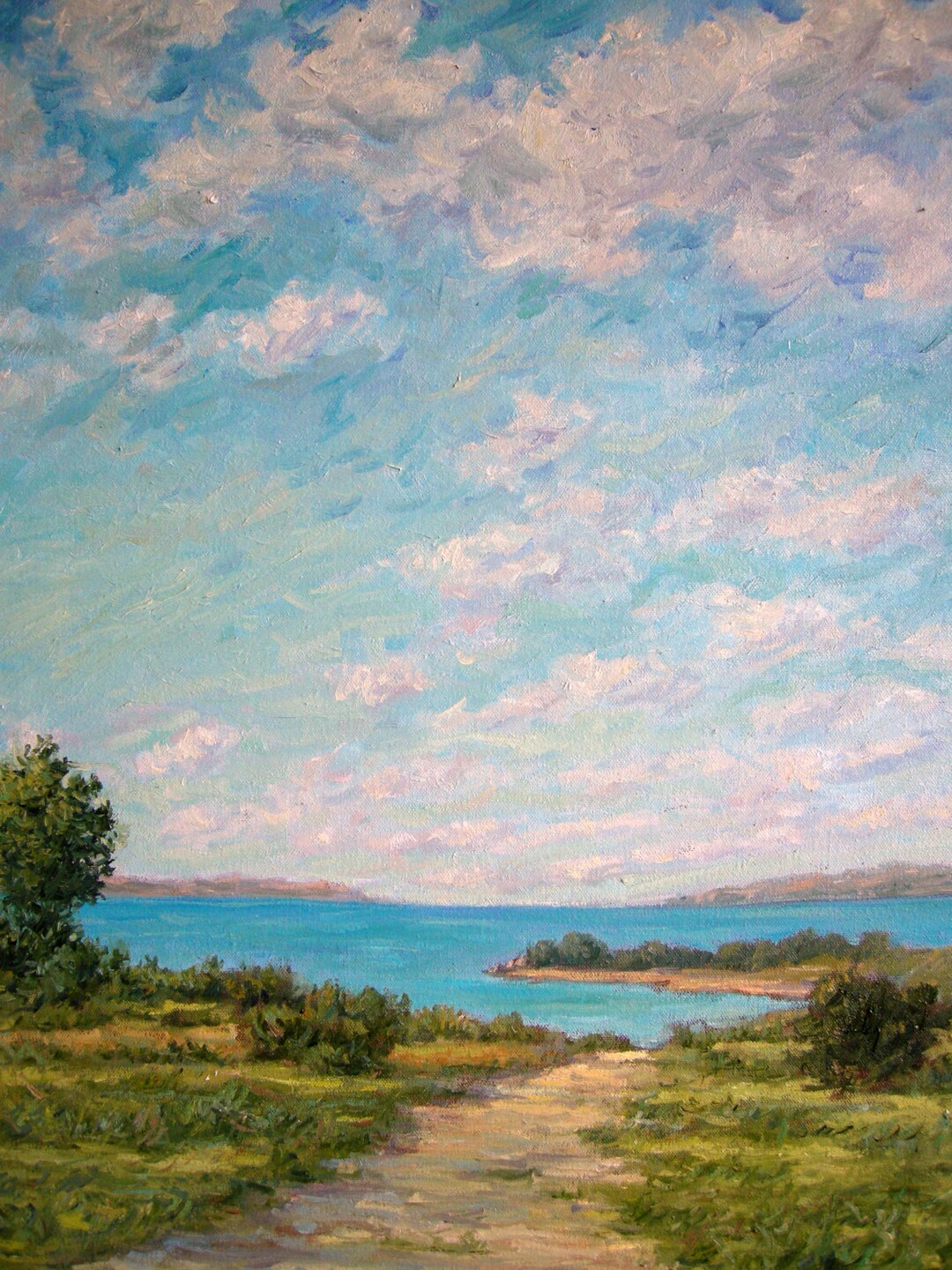 Italy Oil on Canvas Seascape Scene, Original Painting, Impressionist ...