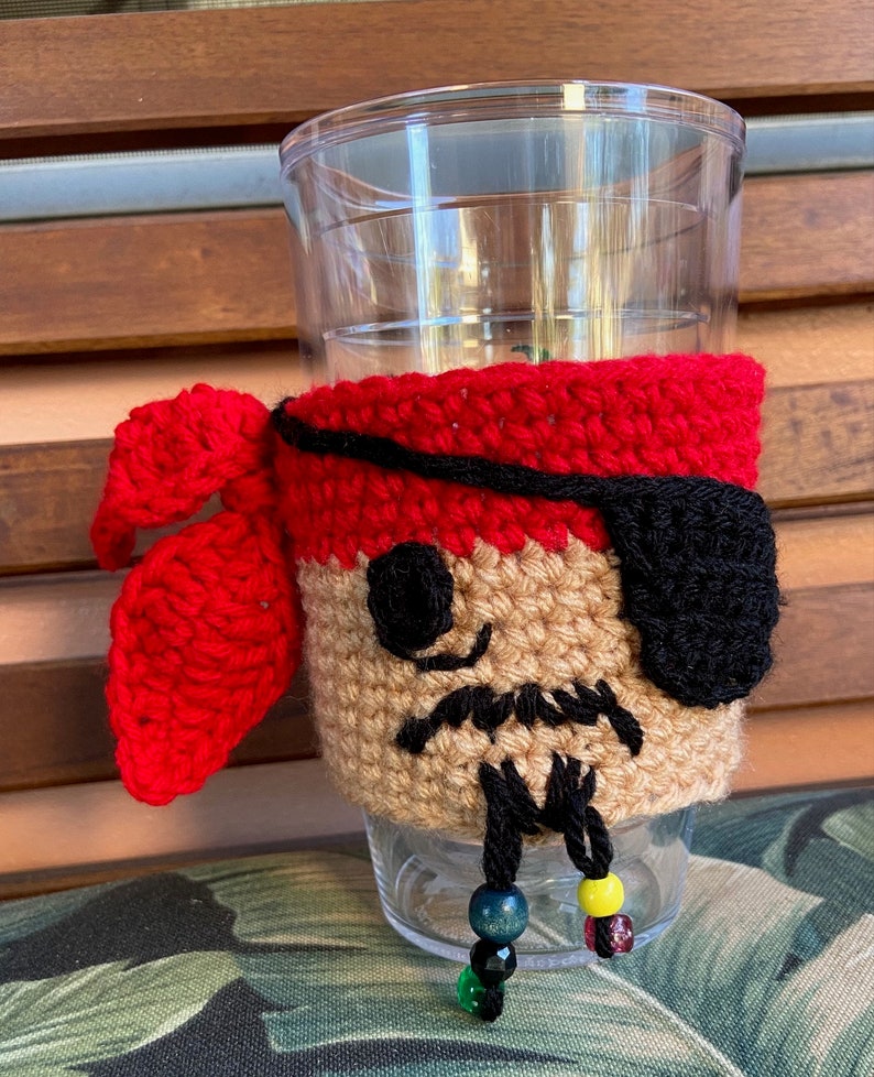 Pirate Cup Cozy Crochet Pattern (pirate Fest, Renaissance Fest, Ren ...