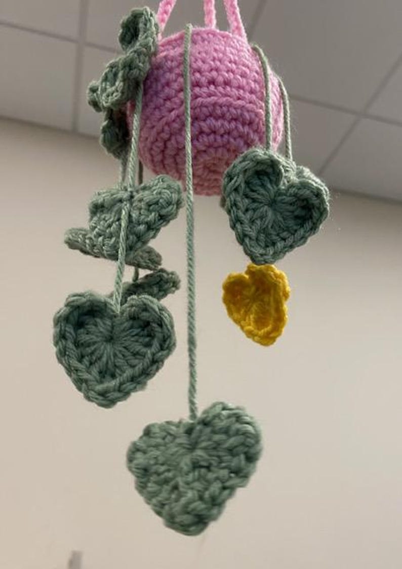 Hanging Heart Plant PDF Crochet Pattern Digital File - Etsy
