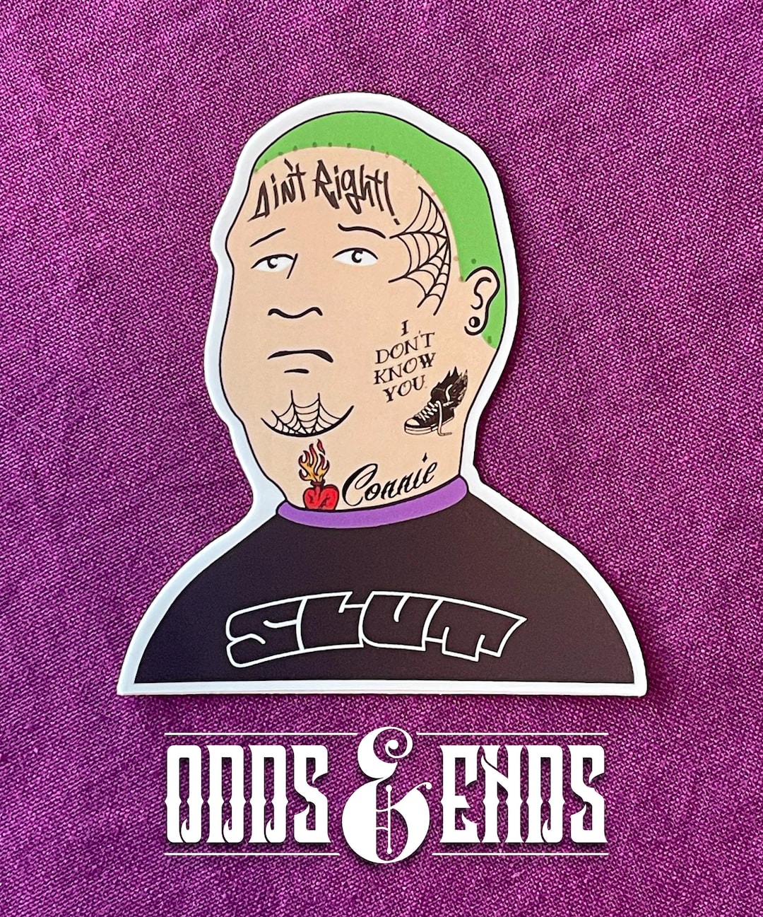 Bobby Hill Ain't Right Vinyl 3"x3" Stickerhalloween - Goth - Punk - Emo ...