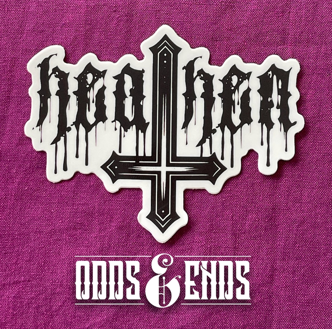 4"x3" Godless Heathen Satan Vinyl Sticker - Etsy