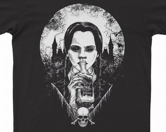 Wednesday Addams Drinking Poison - Etsy