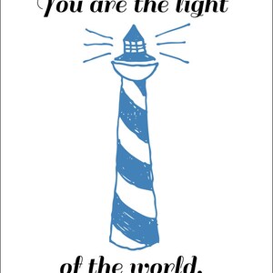 Lighthouse "you Are the Light of the World." Matthew 5:14 Bible Quote ...