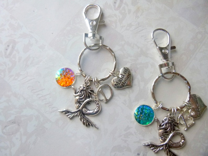 Mermaid Key Chain Mermaid Keychain Bridesmaid Key Chain - Etsy