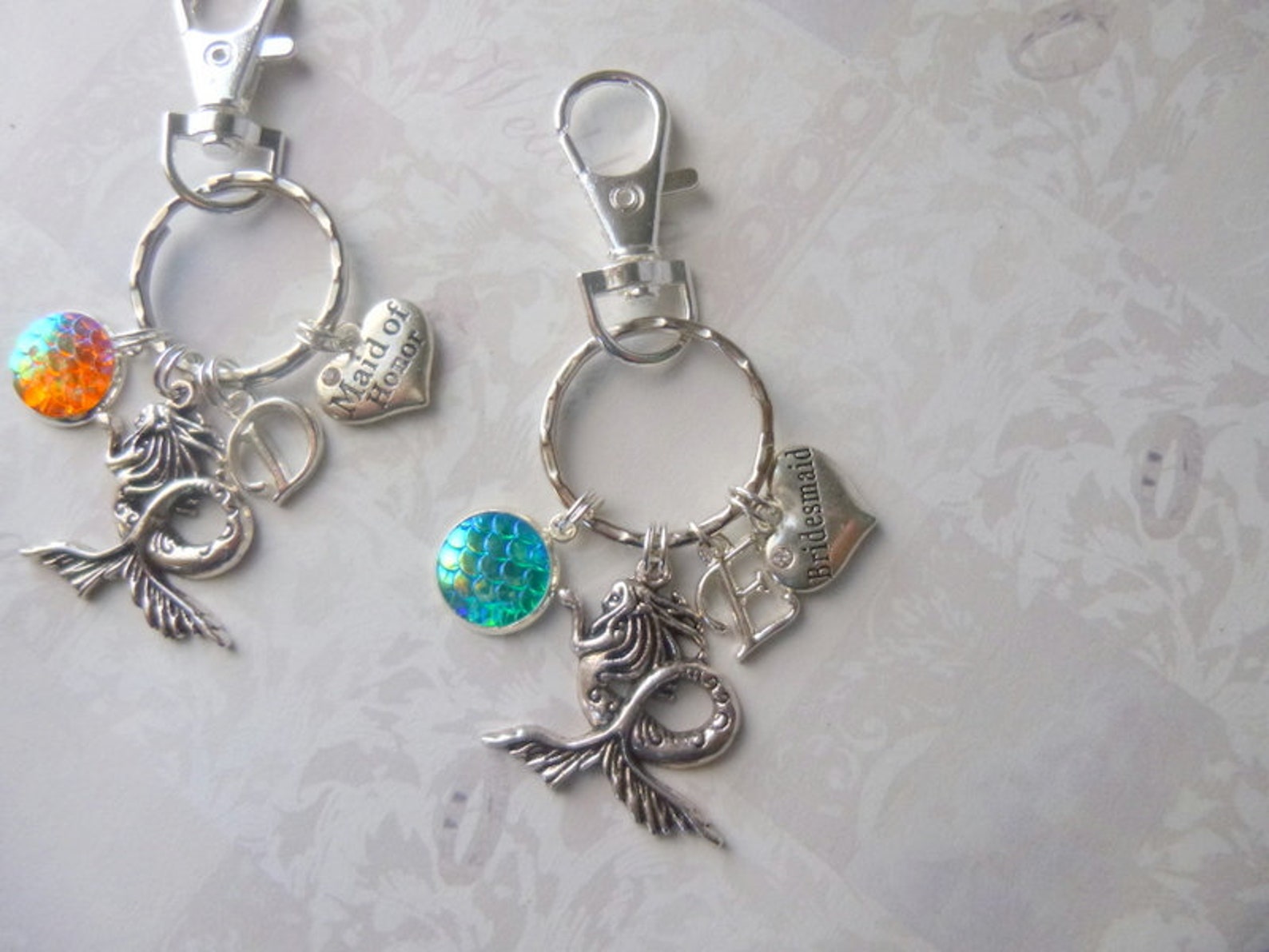 Mermaid Key Chain Mermaid Keychain Bridesmaid Key Chain - Etsy