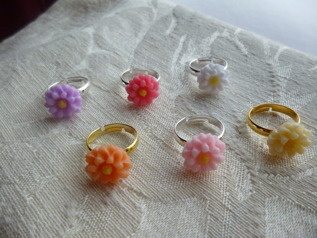Child's Flower Ring, Adjustable Childs Ring, Flower Ring, Flower Girl ...