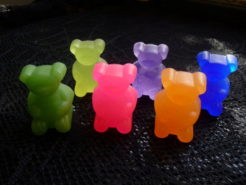 6 Gummy Bear Soaps Jelly Bear Soap Gummie Bear Soap Bear | Etsy