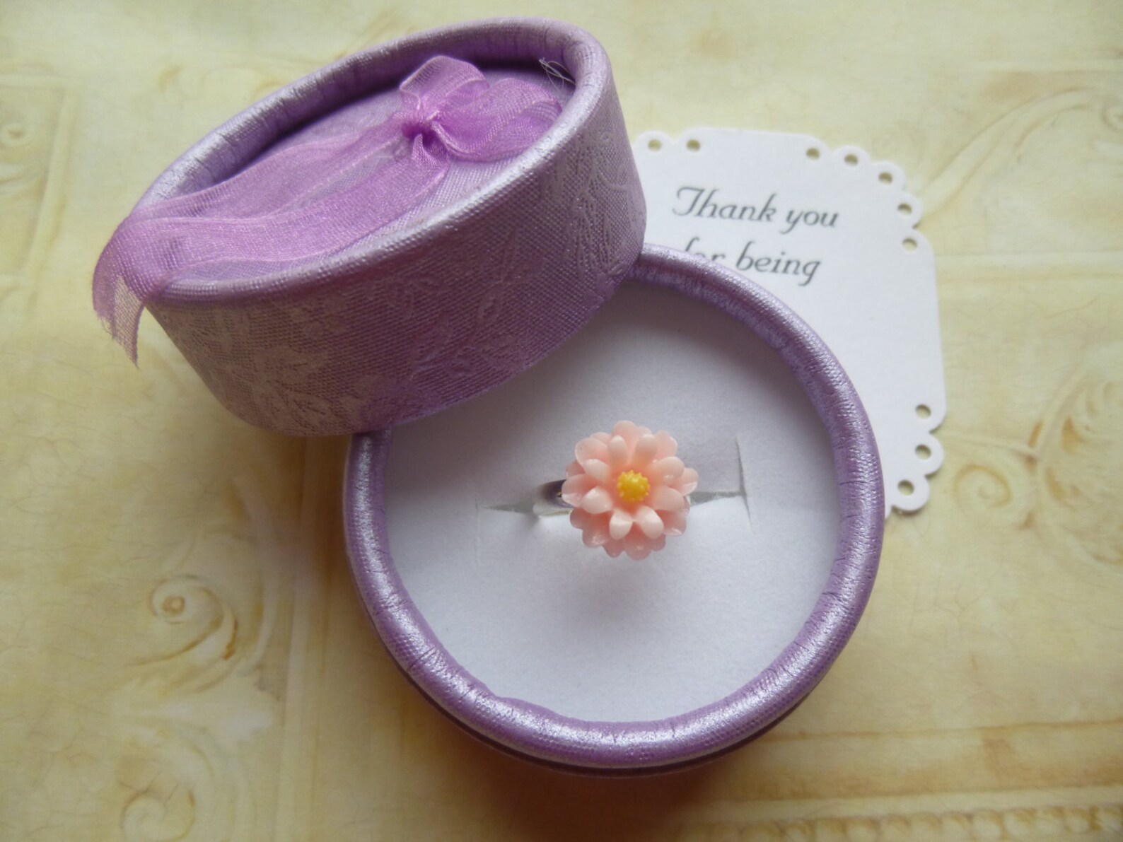 Child's Flower Ring Adjustable Childs Ring Flower Ring | Etsy