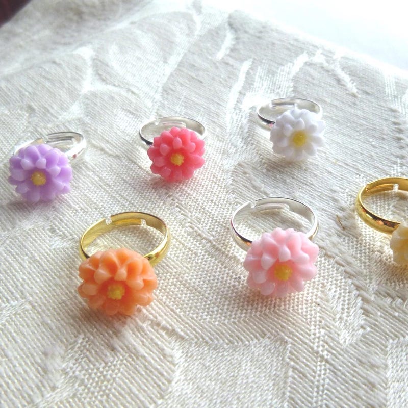 Orange Flower Ring - Etsy