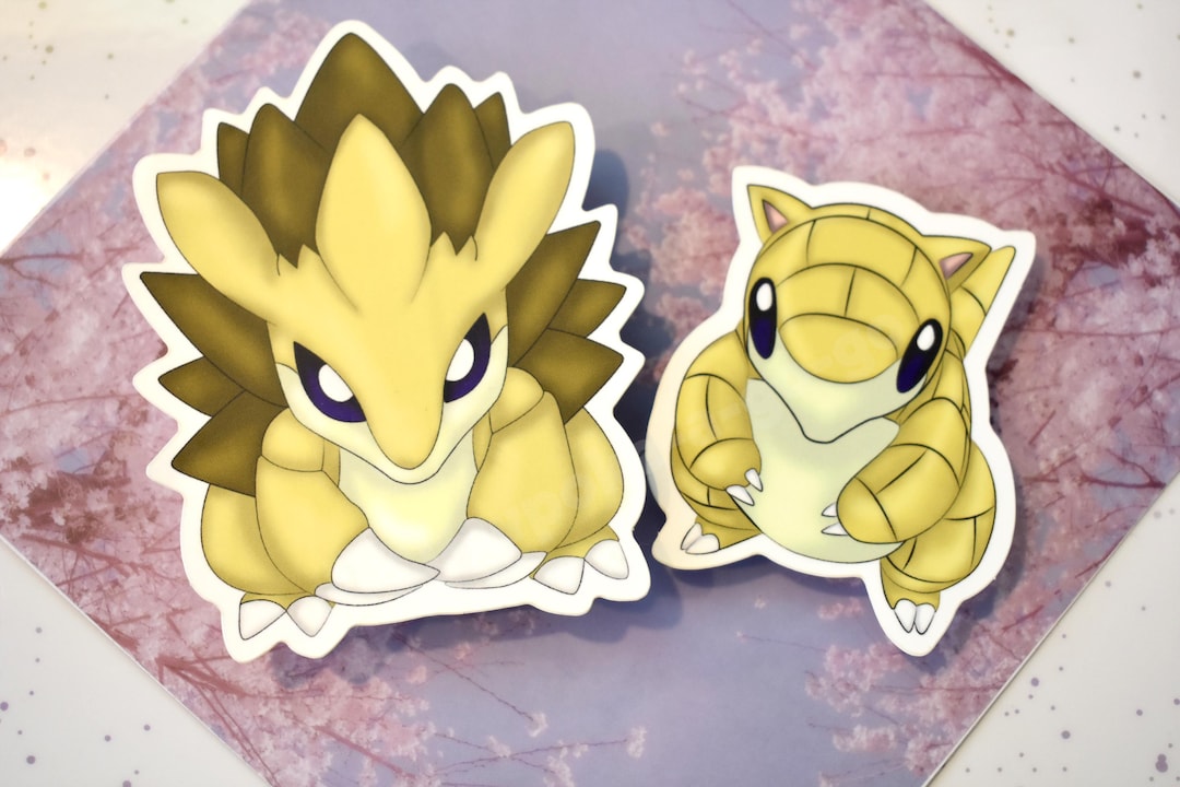 Sandslash and Sandshrew Stickers! - Etsy