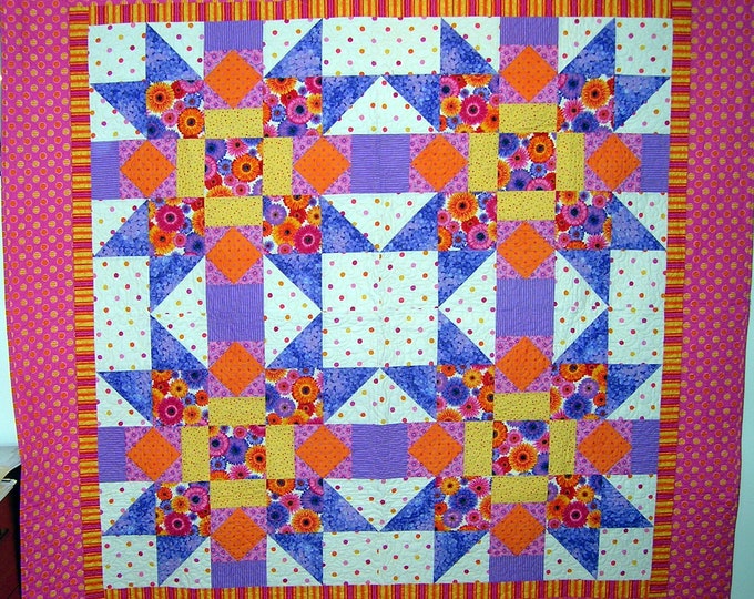 Chained Stars Quilt Block PDF Pattern With Video Tutorial || 6, 8, 10 ...