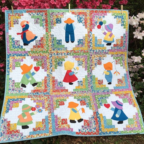 Sunbonnet Sue & Overall Sam Quilt PDF PATTERN - Etsy