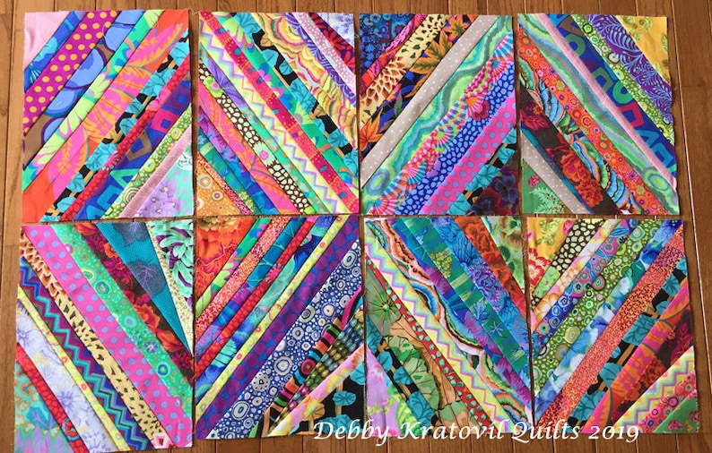 String Pieced Scrap Buster Quilt PATTERN - Etsy