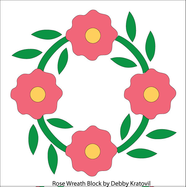 Oak Leaf and Rose Wreath Quilt Pattern - Etsy