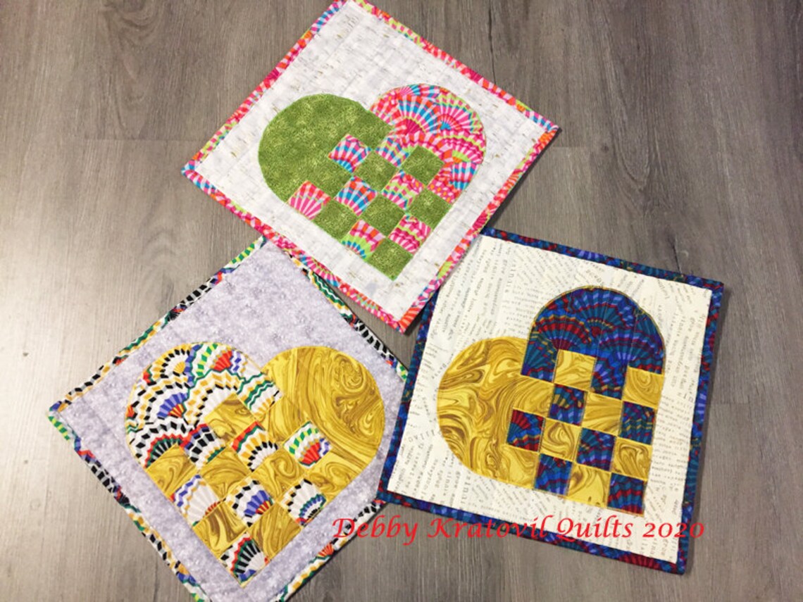 Woven Danish Hearts Mug Rug Pattern - Etsy