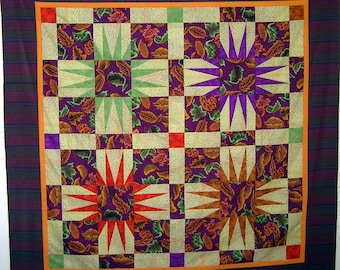 Tulip Stars Quilt Pattern PDF Print Pattern Spring Home Decor - Etsy