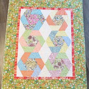 Twisted Hexagon Quilt Pattern - Etsy