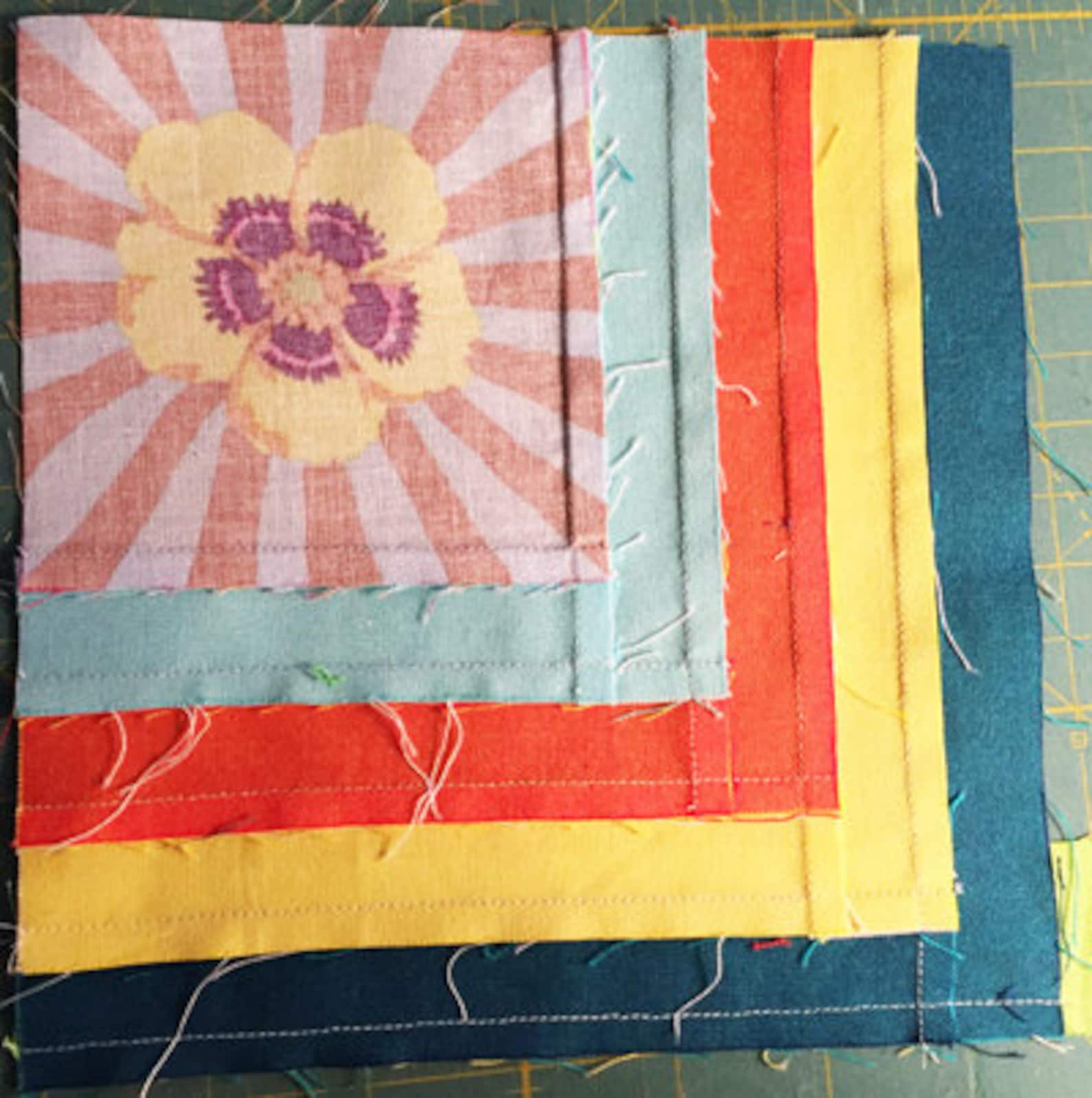 Sunburst off Center Log Cabin Quilt PATTERN - Etsy