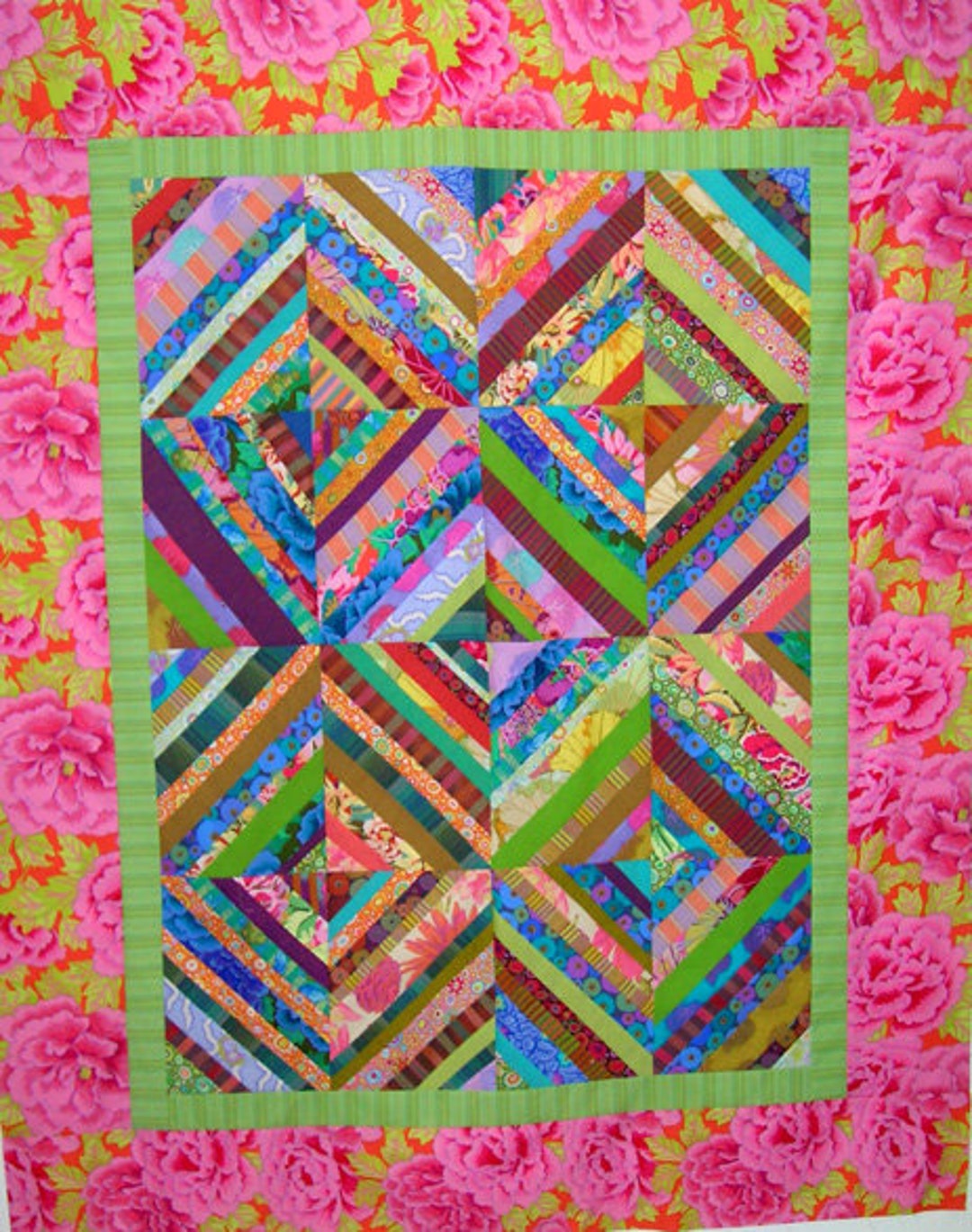 String Pieced Scrap Buster Quilt PATTERN - Etsy