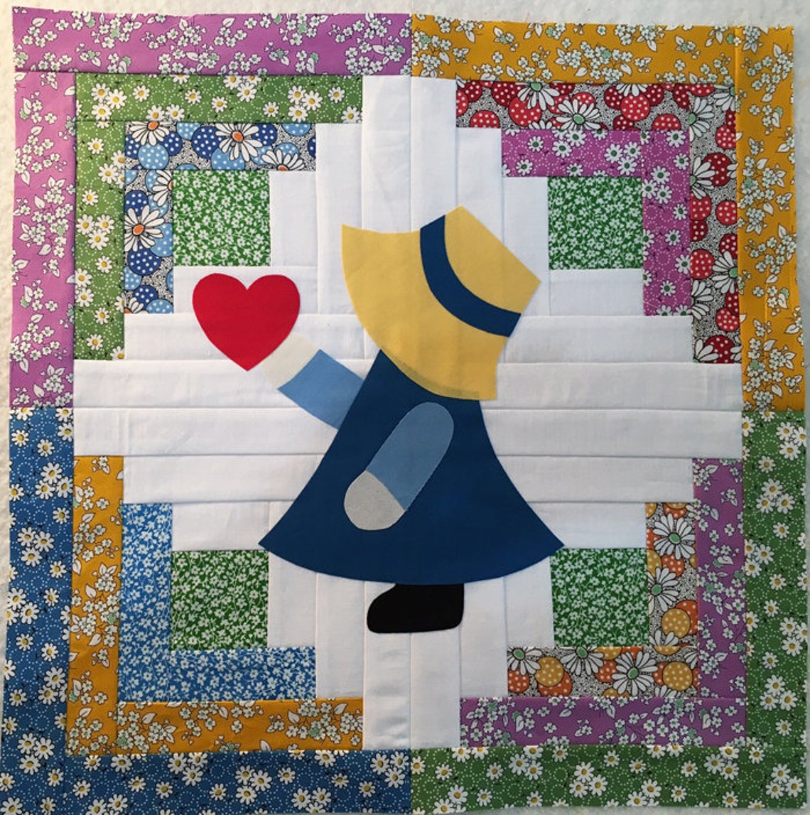 Sunbonnet Sue & Overall Sam Quilt PDF PATTERN - Etsy