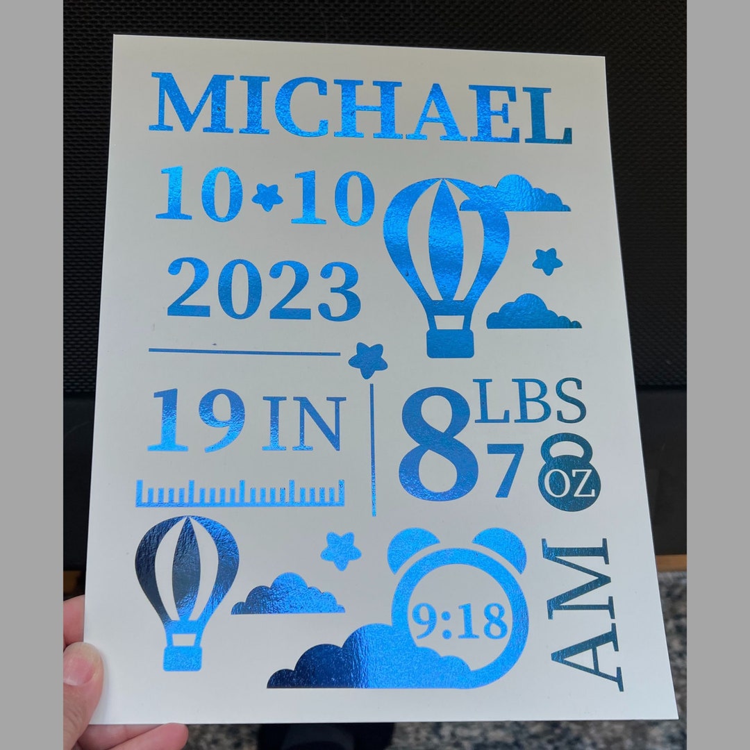 Personalized Birth Stats Sign, Custom Birth Announcement, Nursery Wall ...