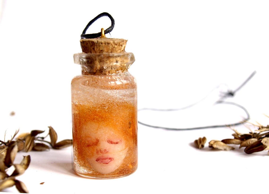Shrunken head in a jar Weird gift Wet specimen Oddities | Etsy