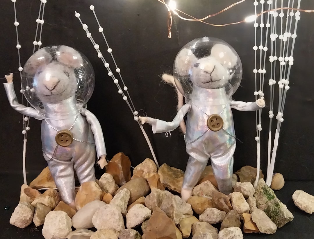 Needle Felted Mouse Astronaut Spaceman - Etsy