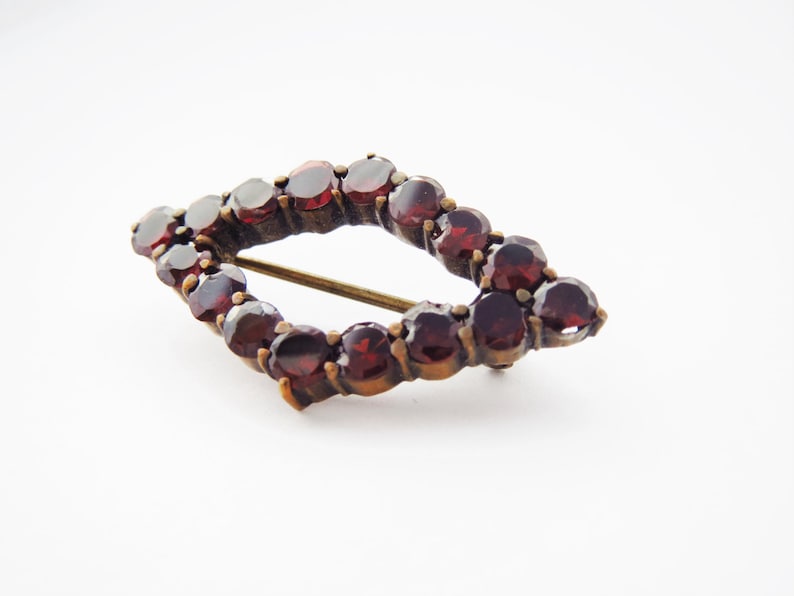 Antique Victorian Bohemian Garnet Brooch/pin - Etsy