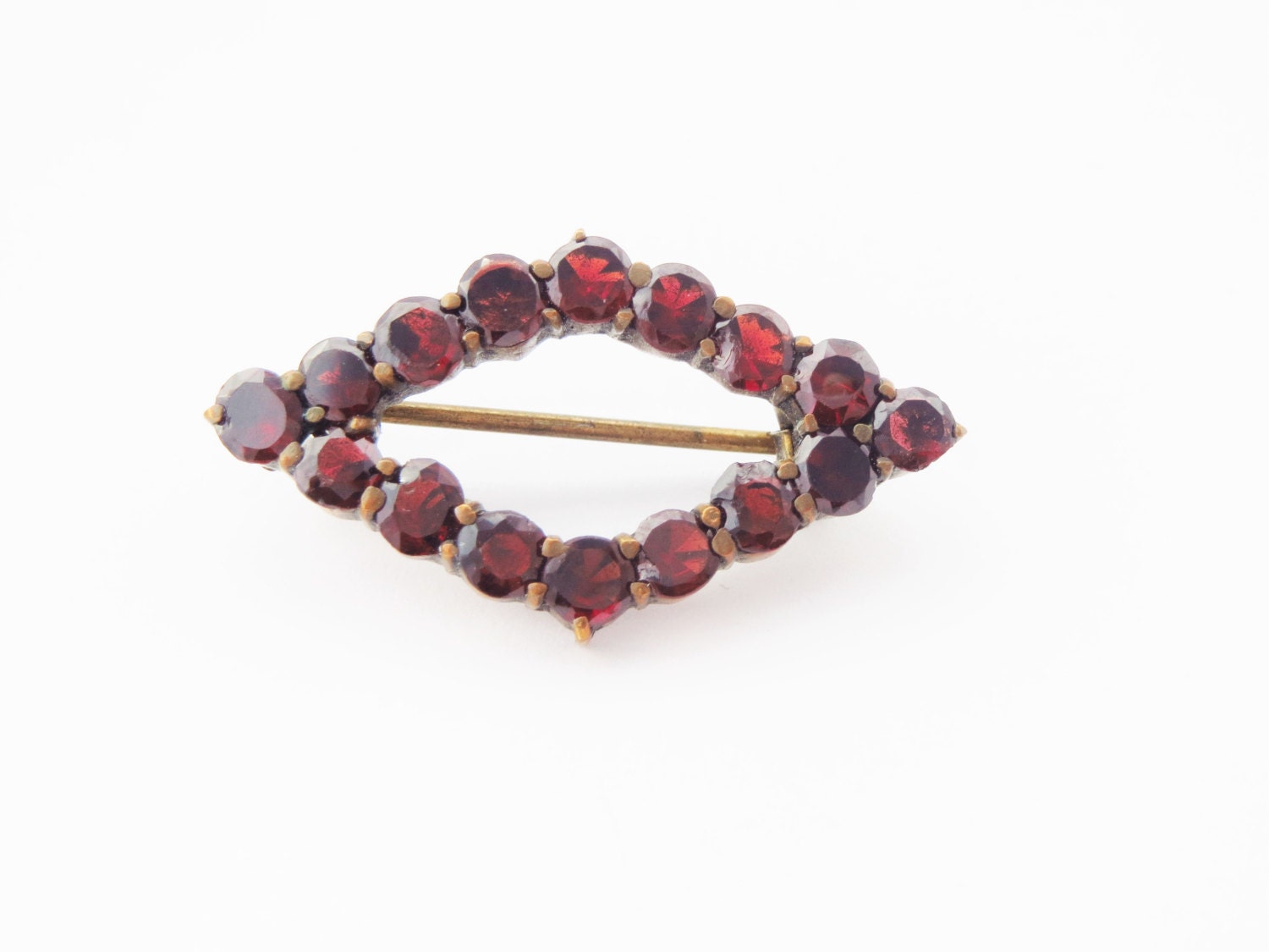 Antique Victorian Bohemian Garnet Brooch/pin - Etsy