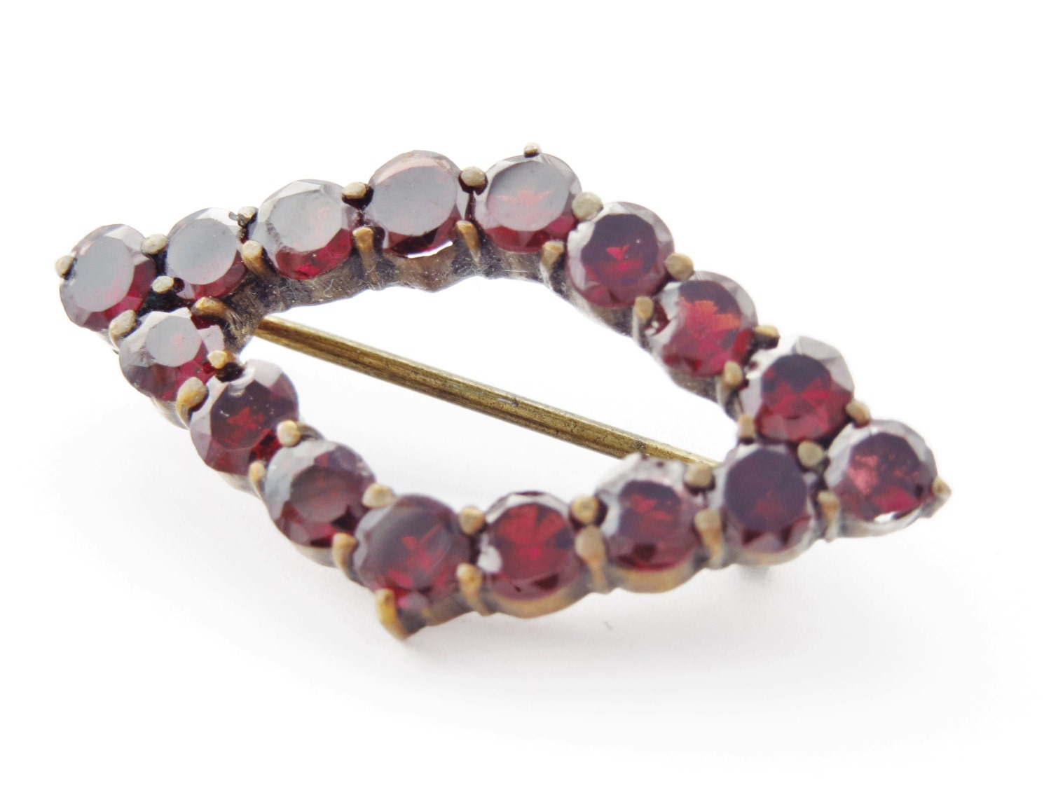 Antique Victorian Bohemian Garnet Brooch/pin - Etsy