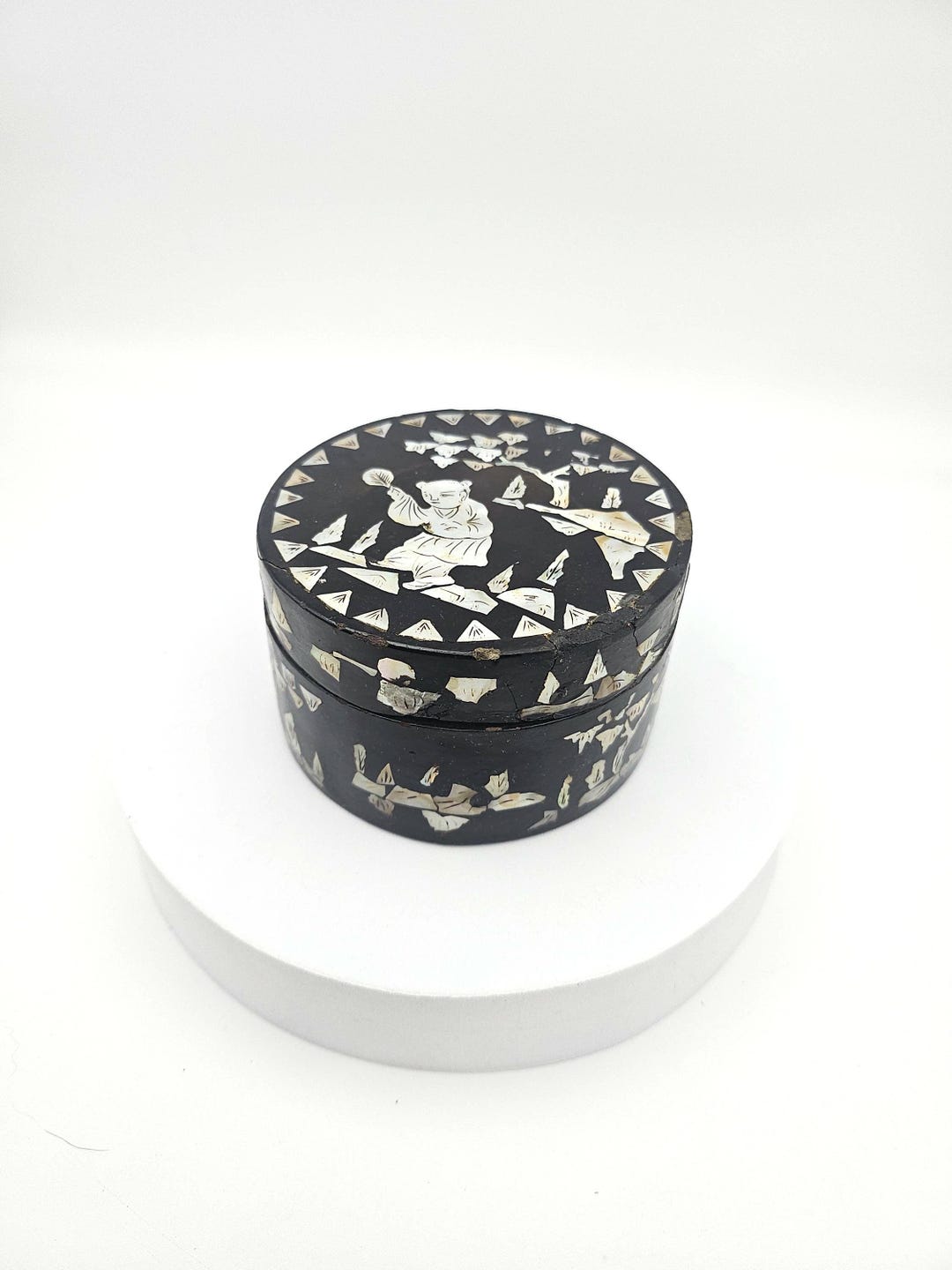 Antique Chinese MOP Inlay Trinket Box - Etsy
