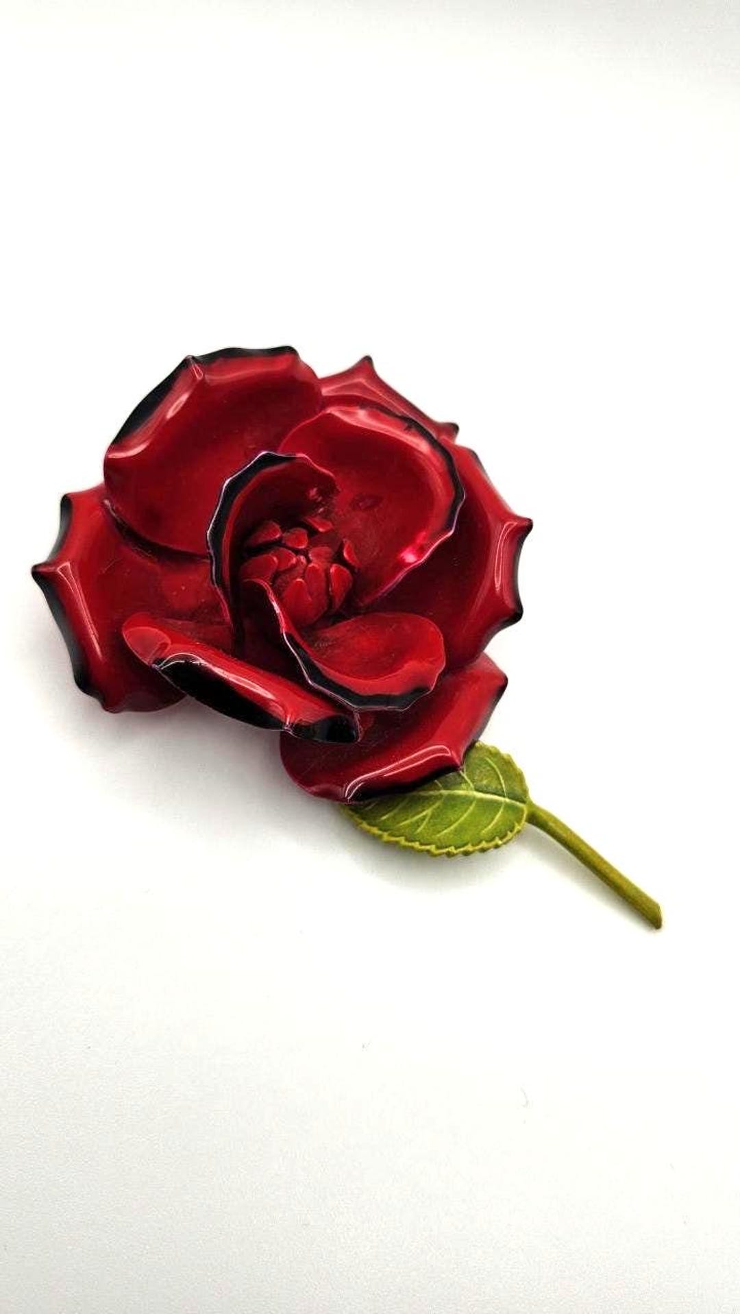 Vintage Flower Power Rose Brooch - Etsy