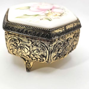 Vintage Brass Jewelry Music Box - Etsy