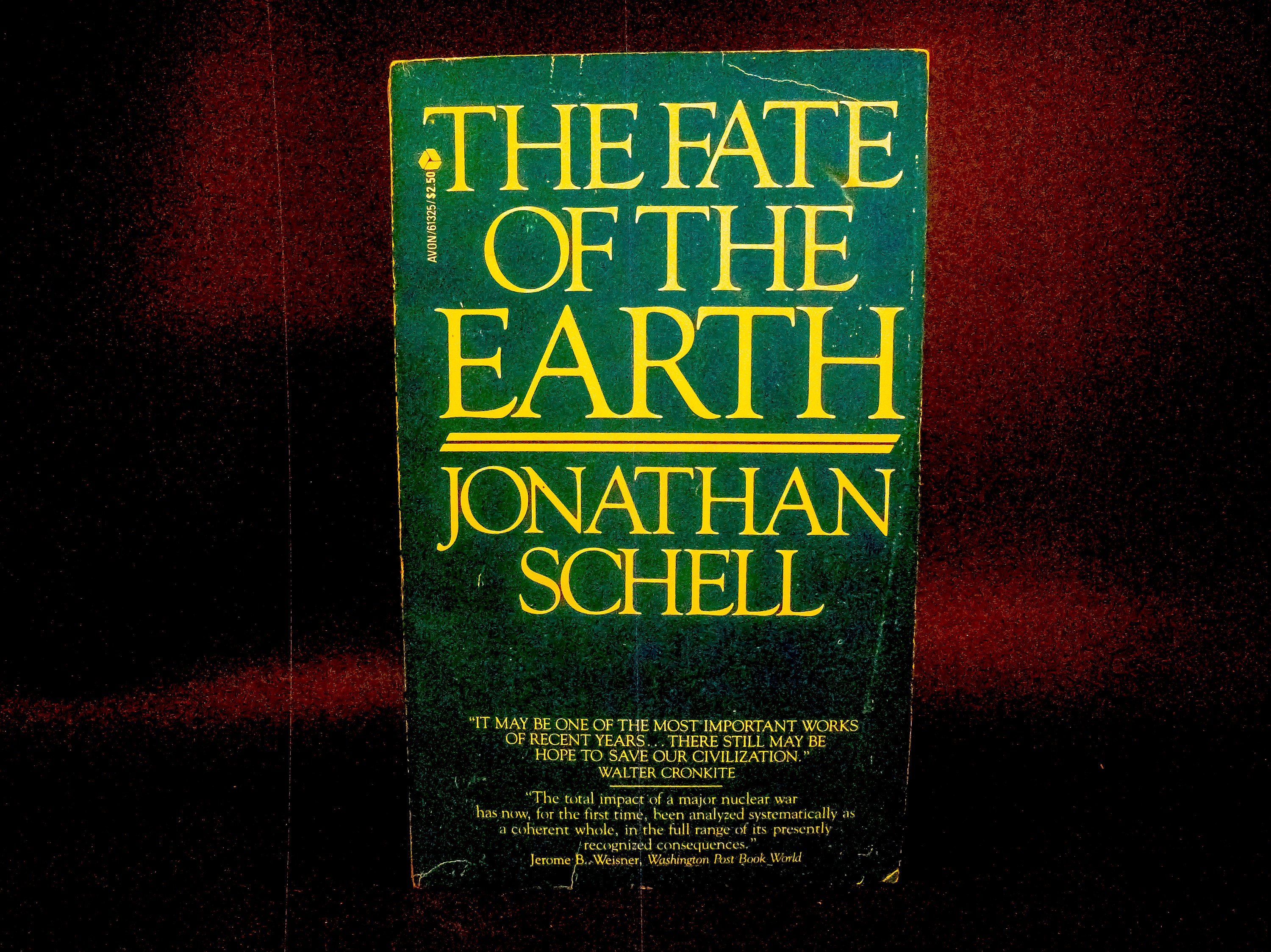 Jonathan Schell / the Fate of the Earth / Vintage Paperback / - Etsy