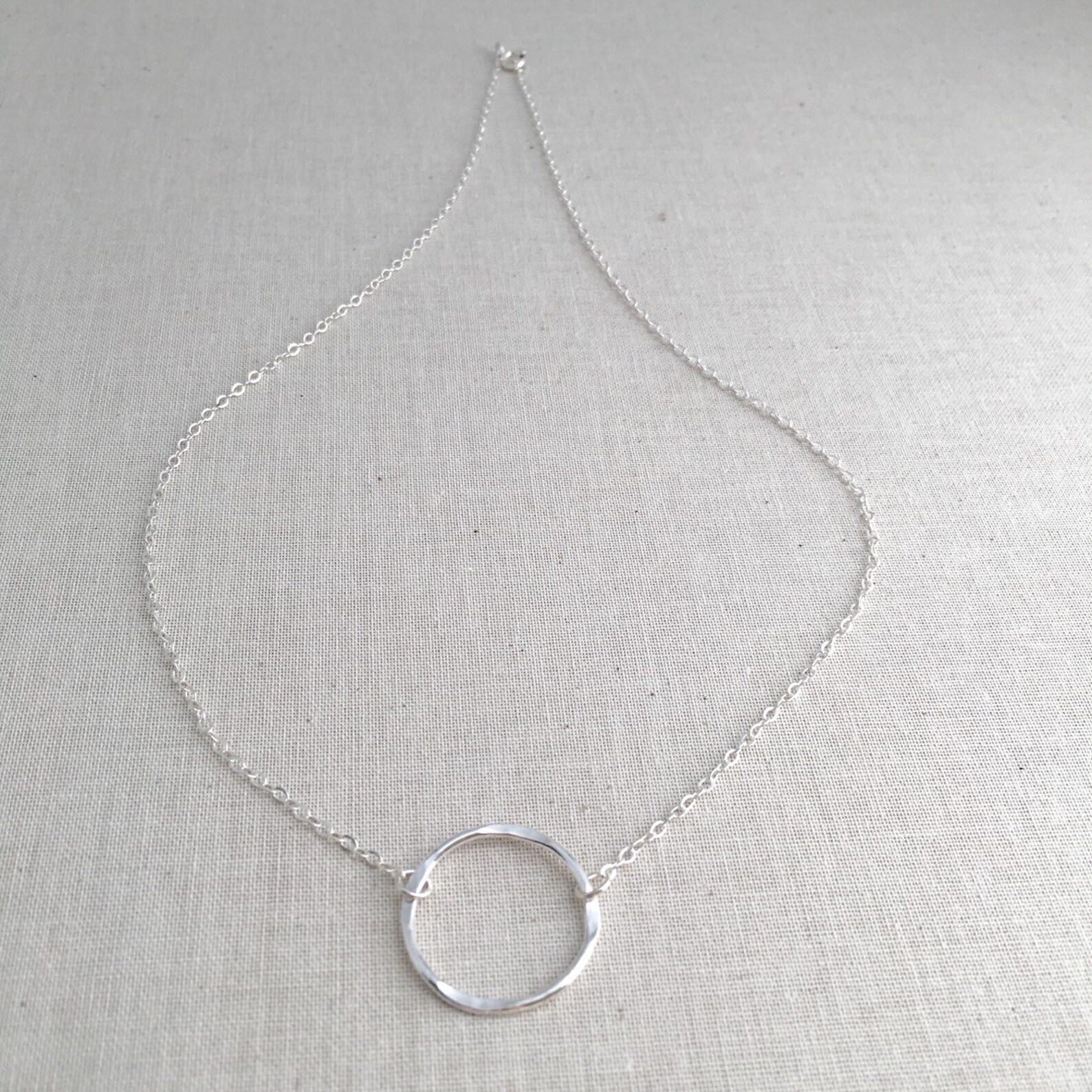 Circle Necklace Silver Infinity Necklace Eternity Necklace - Etsy