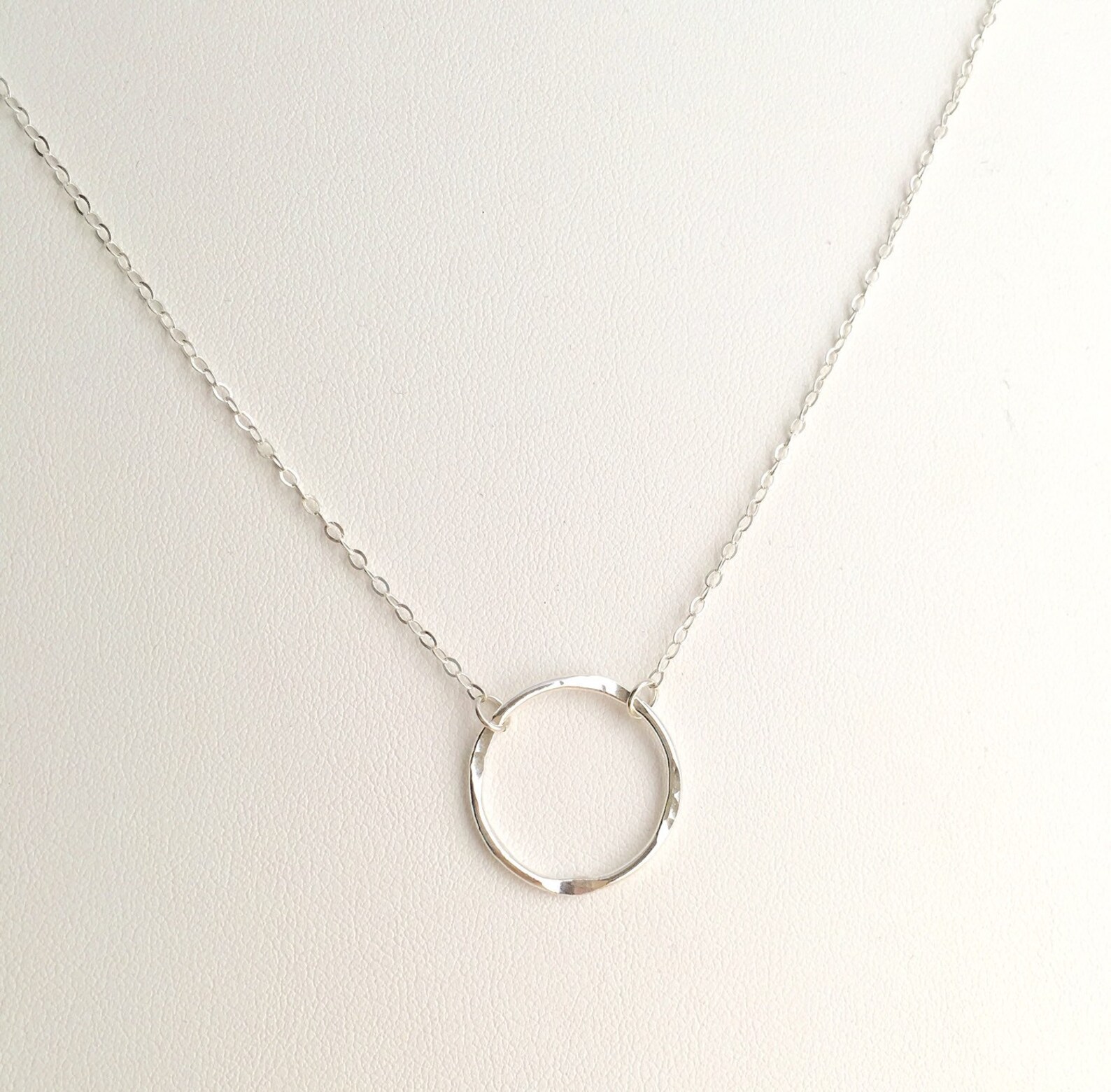 Circle Necklace Silver Infinity Necklace Eternity Necklace - Etsy