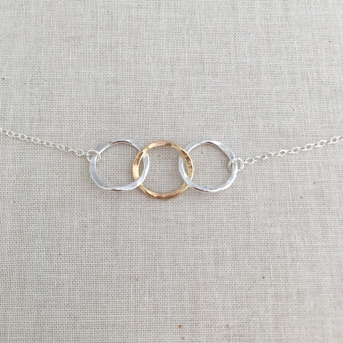 Three Rings Sisters Necklace 3 Entwined Circles Triple Ring - Etsy